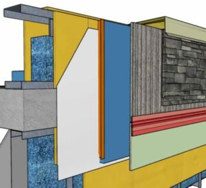 Adhered Stone Veneer with Steel Stud – Exterior Insulation with Z-bars ...